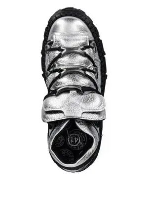 NEW ROCK Metallic Leather Platform Sneakers