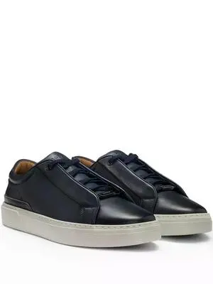 BOSS Gary Leather Lace-up Sneakers - Blue