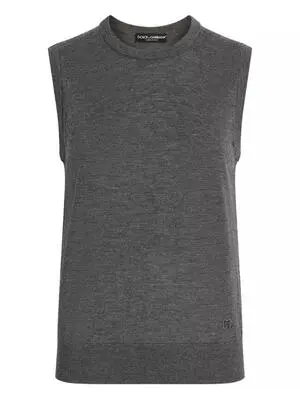 Dolce & Gabbana Ribbed Vest - Grey