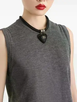 Dolce & Gabbana Ribbed Vest - Grey