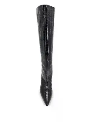 MADISON MAISON 45mm Croc-effect Pointy-toe Boots