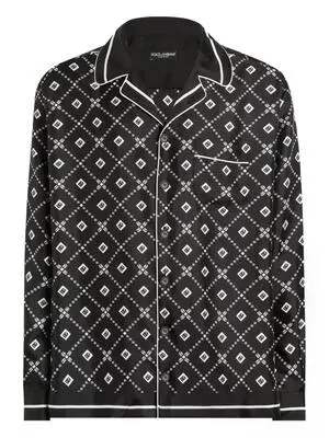 Dolce & Gabbana Geometric-pattern Shirt - Black