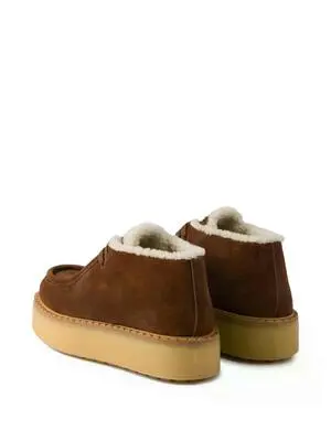 Prada Suede Chukka Boots - Brown