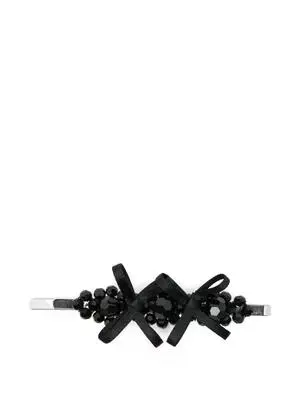 Simone Rocha Crystal-embellished Bow Hair Clip - Black