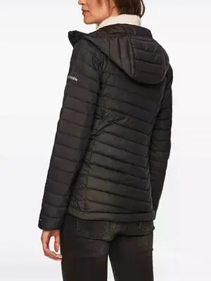 Columbia Hooded Chevron-quilted Puffer Jacket - Black