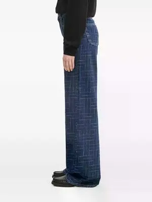 Kenzo Grid-pattern Jeans