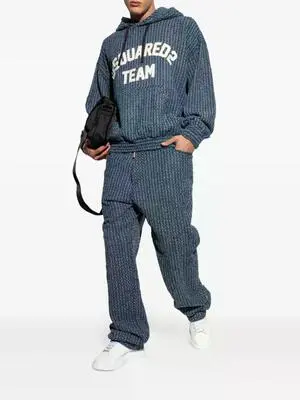 Dsquared2 Logo-patch Hoodie - Blue