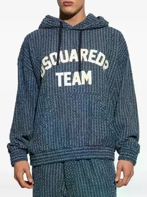 Dsquared2 Logo-patch Hoodie - Blue