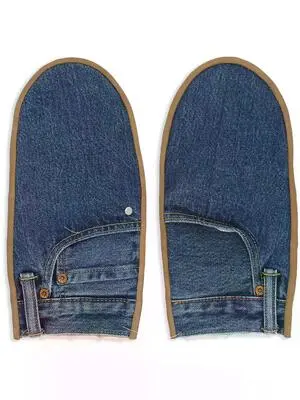 BLESS Panelled Gloves - Blue
