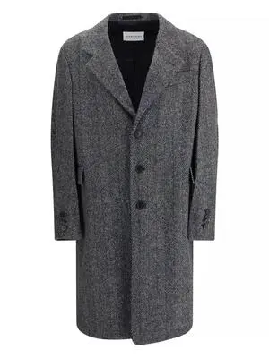 Givenchy Herringbone Notched-lapel Coat