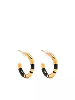 AURÉLIE BIDERMANN Positano Hoop Earrings - Black