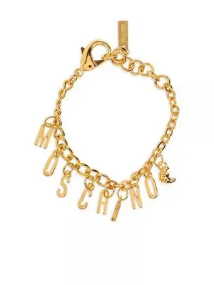 Moschino Lettering-charm Bracelet - Gold