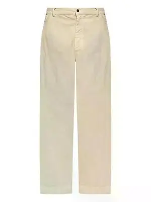 Officine Générale Button-fly Cotton Trousers - Neutrals