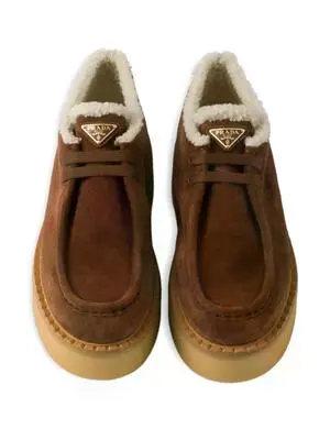 Prada Suede Chukka Boots - Brown