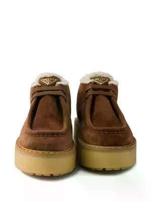 Prada Suede Chukka Boots - Brown