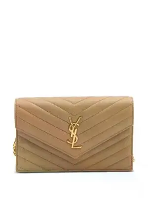 Saint Laurent Mini Cassandre Quilted Bag - Neutrals
