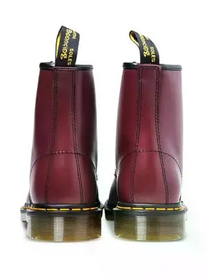 Dr. Martens Lace-up Leather Boots - Red