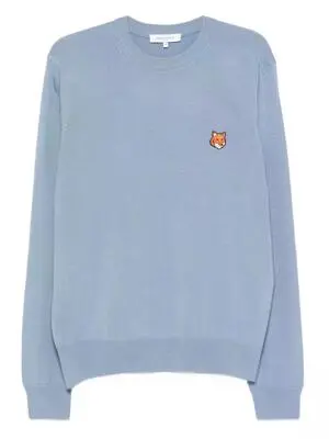Maison Kitsuné Fox Head Wool Sweater - Blue