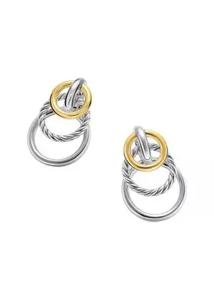 David Yurman 18k Yellow Gold Dy Mercer® Hoop Earrings