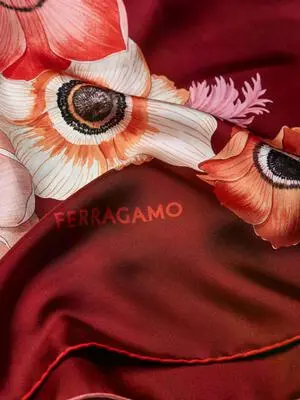 FERRAGAMO Floral-print Silk Scarf