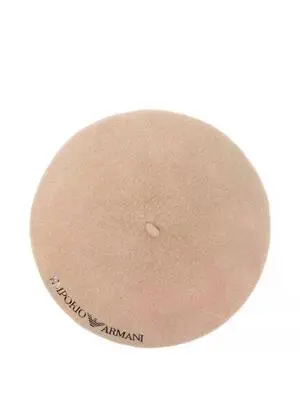 Emporio Armani Embroidered Wool Beret
