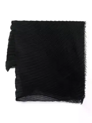 Issey Miyake Pleated Scarf - Black