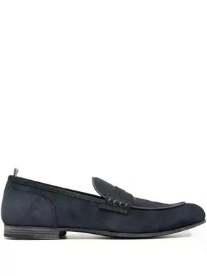 Officine Creative Penny-stitched Suede Loafers
