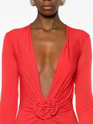 ROSERRY Mallorca Rose-embellished Maxi Dress