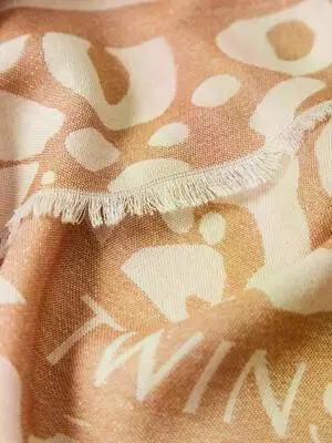 TWINSET Leopard-print Fringed Scarf