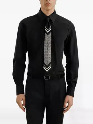 Dolce & Gabbana Geometric-pattern Silk Tie - Black