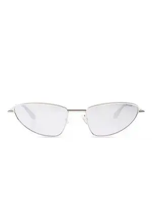 Alexander Mcqueen Silver Tone Eyewear For Women