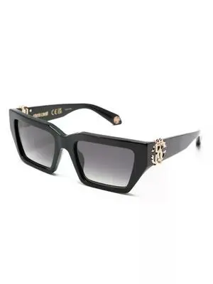 Roberto Cavalli Logo-plaque Rectangle-frame Sunglasses