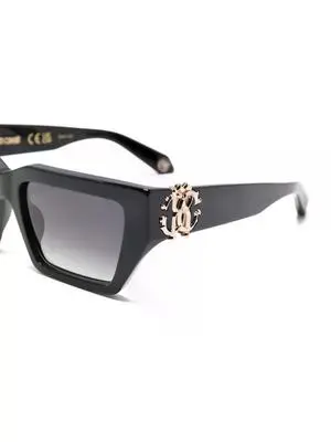 Roberto Cavalli Logo-plaque Rectangle-frame Sunglasses
