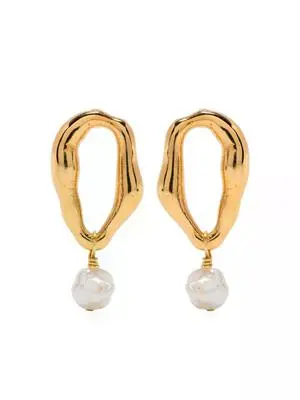 FORTE_FORTE Faux-pearl -plated Earring - Gold