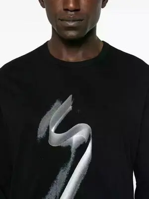 Yohji Yamamoto Graphic-print Long-sleeve T-shirt