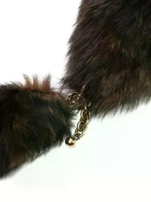 Chloé Lamb-fur Chain-embellished Scarf