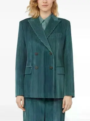 Max Mara Ribbed Corduroy Double-breasted Blazer