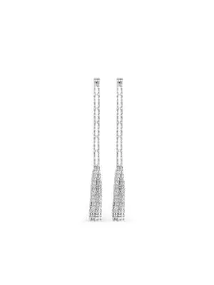 Dsquared2 Baguette-cut Crystal Fringe Earrings - Grey