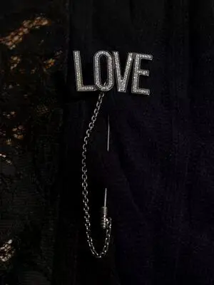 Moschino Crystal-embellished Brooch