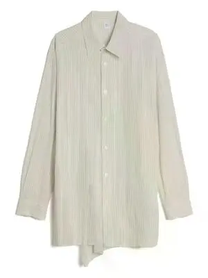 Y’s Pinstripe Asymmetrical Shirt