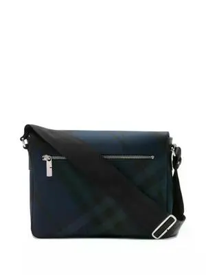 Burberry Grid Messenger Bag - Blue