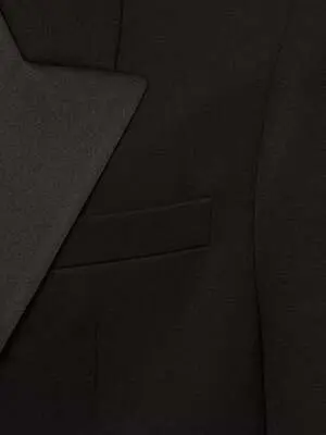 Saint Laurent Tuxedo Wool Blazer With Satin Lapel