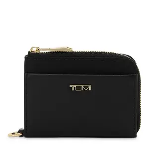 Tumi L-zip Card Case - Black/gold