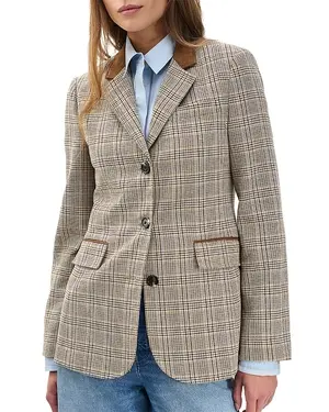 Rag & Bone Evia Plaid Blazer - Tan Multi