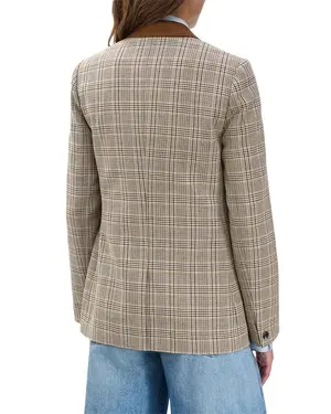 Rag & Bone Evia Plaid Blazer - Tan Multi