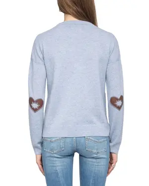 Zadig&Voltaire Cici Heart Patch Sweater - Cloud
