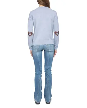 Zadig&Voltaire Cici Heart Patch Sweater - Cloud