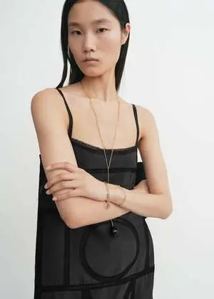 TOTEME Monogram Silk Slip Dress