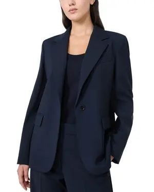 Max Mara Lamine Wool Blazer - Navy