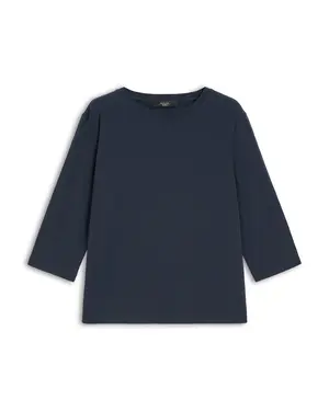 Max Mara Multia Boat Neck Top - Navy